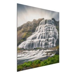 Bilderwelten Alu-Dibond Outdoor Bild Dynjandi Wasserfall