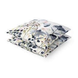Bilderwelten Dekokissen Kissenbezug 2er Set blau Blumen modern Aquarell - Wildblumen Aquarell Set I - Blumenwiese Sofakissen Bezug & F&uuml;llung in 40x40 50x50 60x60