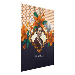 Bilderwelten Alu-Dibond Outdoor Bild Frida Kahlo - Lilien