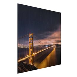 Bilderwelten Alu-Dibond Outdoor Bild Golden Gate to Stars