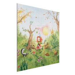 Bilderwelten Alu-Dibond Outdoor Bild Frida sammelt Kr&auml;uter