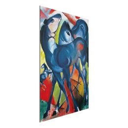 Bilderwelten Alu-Dibond Outdoor Bild Franz Marc - Die Blauen Fohlen