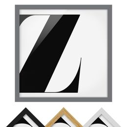 Bilderwelten Bild mit Rahmen - Quadrat Antiqua Letter Z