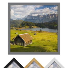 Bilderwelten Bild mit Rahmen - Quadrat Geroldsee Oberbayern