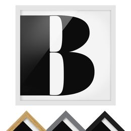 Bilderwelten Bild mit Rahmen Spr&uuml;che einzigartig modern inkl. Rahmung - Antiqua Letter B - Spr&uuml;che Wohnzimmer Schlafzimmer
