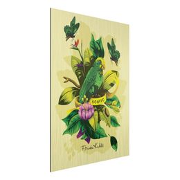 Bilderwelten Alu Dibond Outdoor Bild Spr&uuml;che einzigartig Tropisch wetterfest - Frida Kahlo - Bonito - Spr&uuml;che Wohnzimmer Schlafzimmer