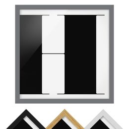 Bilderwelten Bild mit Rahmen - Quadrat Antiqua Letter H