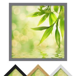 Bilderwelten Bild mit Rahmen - Quadrat Green Ambiance I