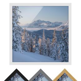 Bilderwelten Bild mit Rahmen - Quadrat Leoganger Steinberge &Ouml;sterreich