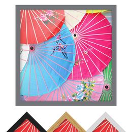 Bilderwelten Bild mit Rahmen - Quadrat Chinese Parasols