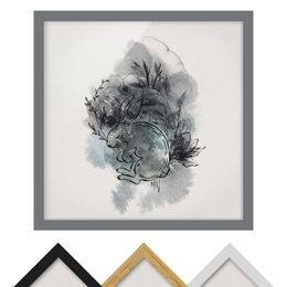 Bilderwelten Bild mit Rahmen - Quadrat Vollmondh&auml;schen