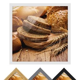 Bilderwelten Bild mit Rahmen - Quadrat Brotzeit