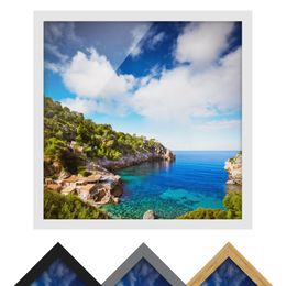 Bilderwelten Bild mit Rahmen - Quadrat Cala de Deia in Mallorca