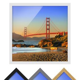 Bilderwelten Bild mit Rahmen - Quadrat Baker Beach