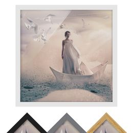 Bilderwelten Bild mit Rahmen Portrait einzigartig modern inkl. Rahmung - Eternal Journey - Erotik Wohnzimmer Schlafzimmer