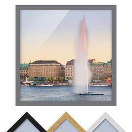 Bilderwelten Bild mit Rahmen - Quadrat Hamburger Alster