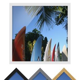 Bilderwelten Bild mit Rahmen Strand blau Tropisch inkl. Rahmung - Surfers Paradise - Fahrzeuge Wohnzimmer Schlafzimmer