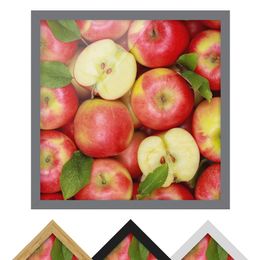 Bilderwelten Bild mit Rahmen - Quadrat Saftige &Auml;pfel