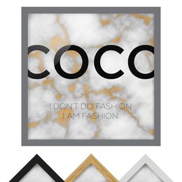 Bilderwelten Bild mit Rahmen - Quadrat Coco - I don't do fashion