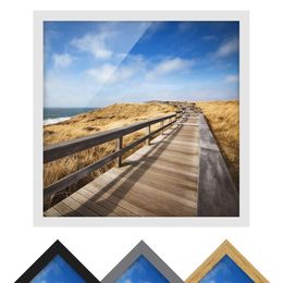 Bilderwelten Bild mit Rahmen - Quadrat Nordseespaziergang