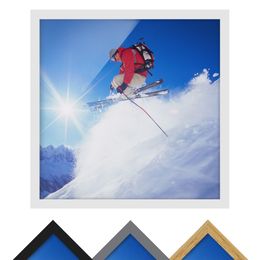 Bilderwelten Bild mit Rahmen Sport einzigartig Motiv inkl. Rahmung - Skisprung - Deko Wohnzimmer Schlafzimmer