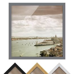 Bilderwelten Bild mit Rahmen - Quadrat Lagune von Venedig