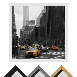 Bilderwelten Bild mit Rahmen Stadt schwarz Motiv inkl. Rahmung - Klassisches NYC - Skylines Wohnzimmer Schlafzimmer