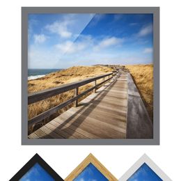 Bilderwelten Bild mit Rahmen - Quadrat Nordseespaziergang