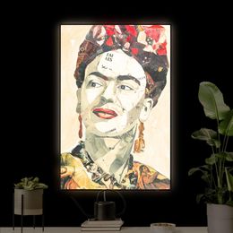 Bilderwelten LED-Wechselbild Frida Kahlo - Collage No.2