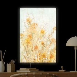 Bilderwelten LED-Wechselbild Gelbe Wilde Blumenwiese