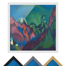 Bilderwelten Bild mit Rahmen Natur einzigartig modern inkl. Rahmung - Ernst Ludwig Kirchner - Z&uuml;genschlucht bei Monstein - Landschaft Wohnzimmer Schlafzimmer