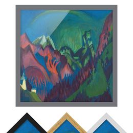 Bilderwelten Bild mit Rahmen - Quadrat Ernst Ludwig Kirchner - Z&uuml;genschlucht bei Monstein