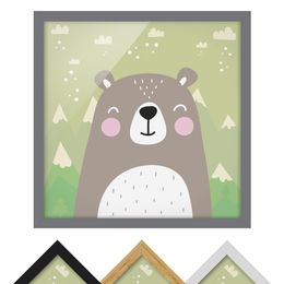 Bilderwelten Bild mit Rahmen - Quadrat B&auml;rchen