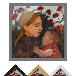 Bilderwelten Bild mit Rahmen - Quadrat Paula Modersohn-Becker - Junge Frau mit Kind