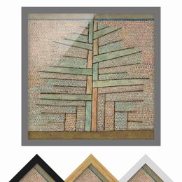 Bilderwelten Bild mit Rahmen - Quadrat Paul Klee - Kiefer