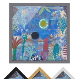 Bilderwelten Bild mit Rahmen - Quadrat Paul Klee - Versunkene Landschaft