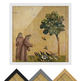 Bilderwelten Bild mit Rahmen - Quadrat Giotto di Bondone - Der Heilige Franziskus