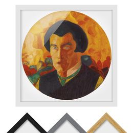 Bilderwelten Bild mit Rahmen originell einzigartig Abstrakt inkl. Rahmung - Kasimir Malewitsch - Selbstbildnis - Deko Wohnzimmer Schlafzimmer