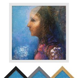 Bilderwelten Bild mit Rahmen originell einzigartig modern inkl. Rahmung - Odilon Redon - Profile - Le Drapeau - Deko Wohnzimmer Schlafzimmer