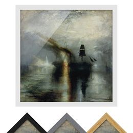 Bilderwelten Bild mit Rahmen originell einzigartig Abstrakt inkl. Rahmung - William Turner - Frieden - Deko Wohnzimmer Schlafzimmer