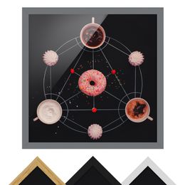 Bilderwelten Bild mit Rahmen - Quadrat S&uuml;&szlig;e Alchemie des Kochens