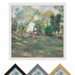 Bilderwelten Bild mit Rahmen - Quadrat Auguste Renoir - Landschaft mit Figuren