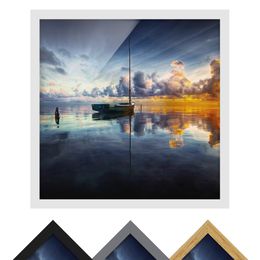 Bilderwelten Bild mit Rahmen - Quadrat Time For Reflection