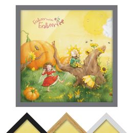 Bilderwelten Bild mit Rahmen - Quadrat Erdbeerinchen Erdbeerfee - Ein sonniger Tag