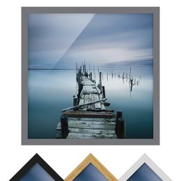 Bilderwelten Bild mit Rahmen - Quadrat Zeitloser Steg
