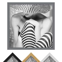 Bilderwelten Bild mit Rahmen - Quadrat Zagging that Zig