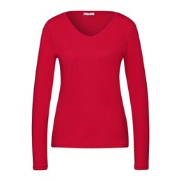 Street One Shirt mit gerundetem V-Neck Damen Gr&ouml;&szlig;e XXL rot