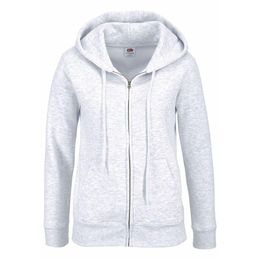 Fruit of the Loom Zip-Up Hoodie female Grey size L