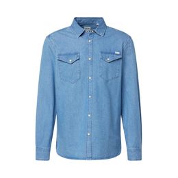 Mustang Button Up Shirt 'Duver' male Blue size S