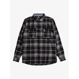 Quiksilver Hemd Herren Größe L grau / schwarz / weiß